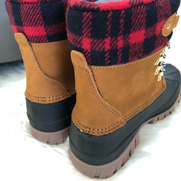 J. Crew | Shoes | Nwt J Crew Winter Arctic Boot Red Plaid Pecan | Poshmark